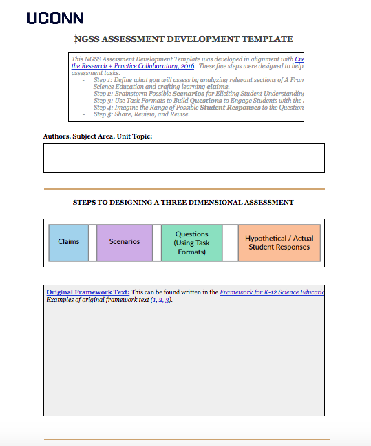 Frameworks used for Developing Units, Tasks, and Assessments ...